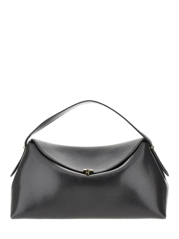 TOTEME T-lock' Leather Top-handle Bag - Black