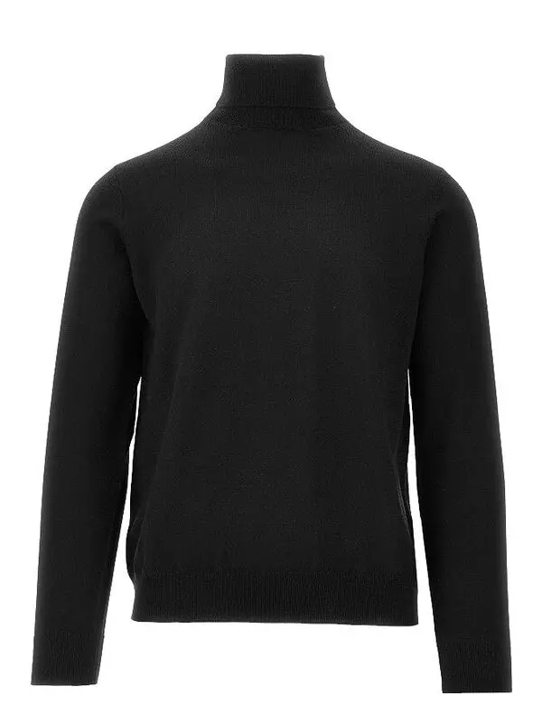 THE PULL Merino Wool Knitted Turtleneck - Black