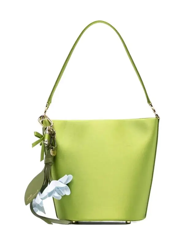 SELF-PORTRAIT Bag Satchel "satin Bucket Bag - Green