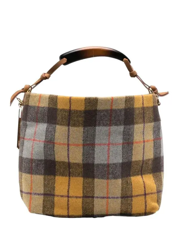 LA MILANESA Tartan Ada Handbag - Yellow