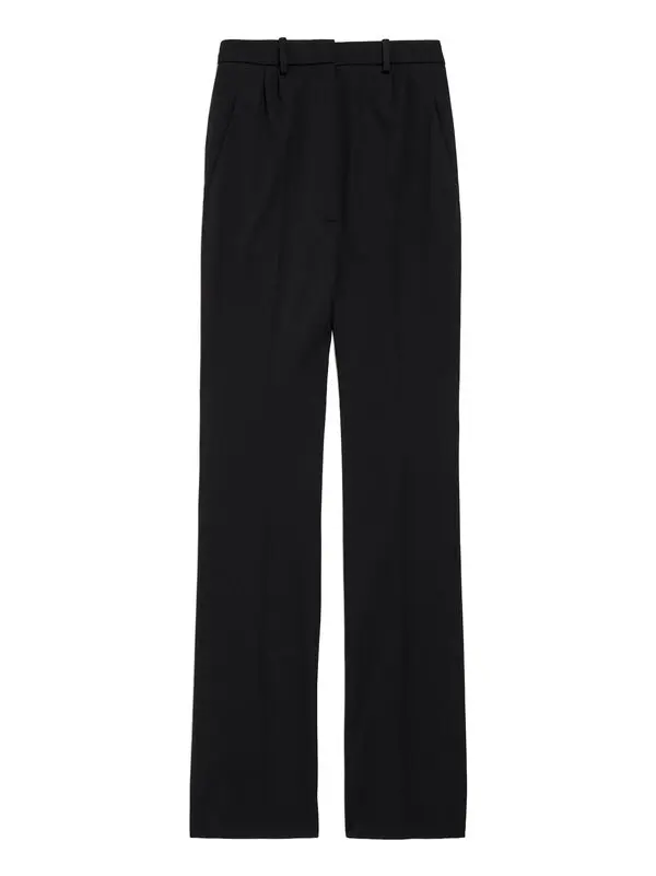 Balenciaga High Waist Slim Pants - Black