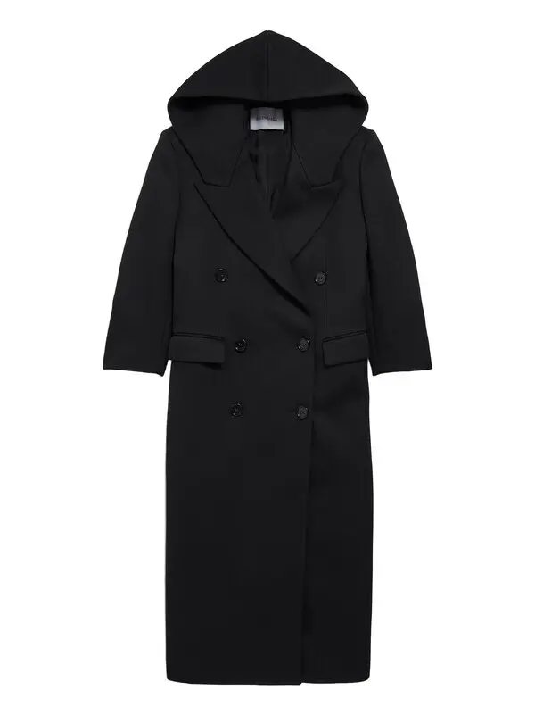 Balenciaga Maxi Hooded Coat - Black