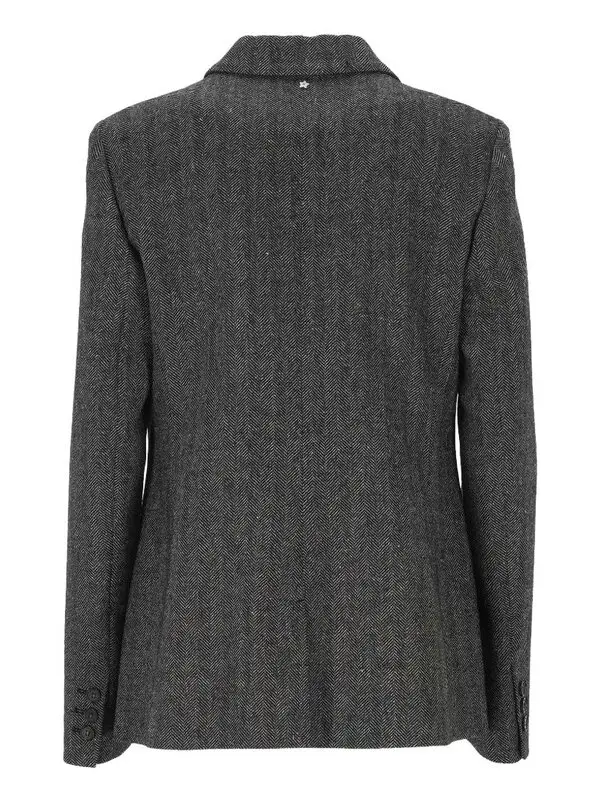 Lorena Antoniazzi Herringbone-pattern Blazer - Grey