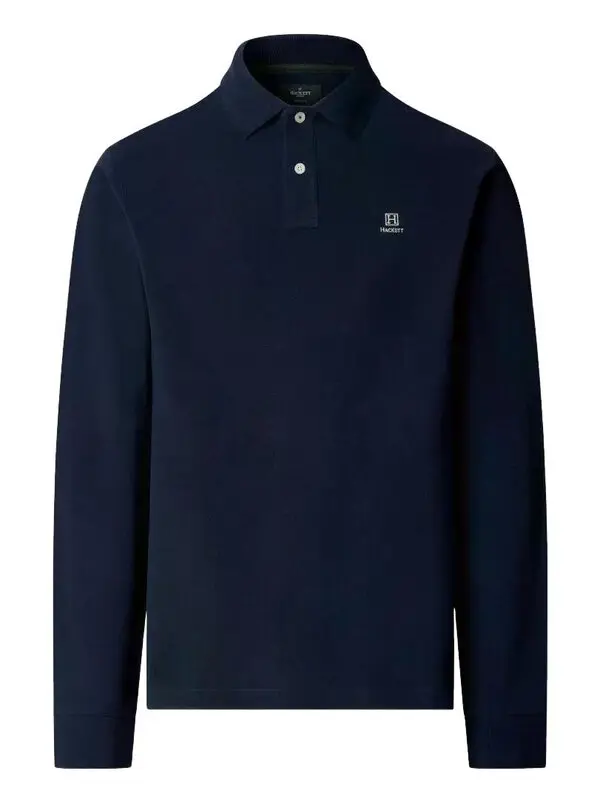 HACKETT LONDON Heritage Long-sleeve Polo Shirt - Blue