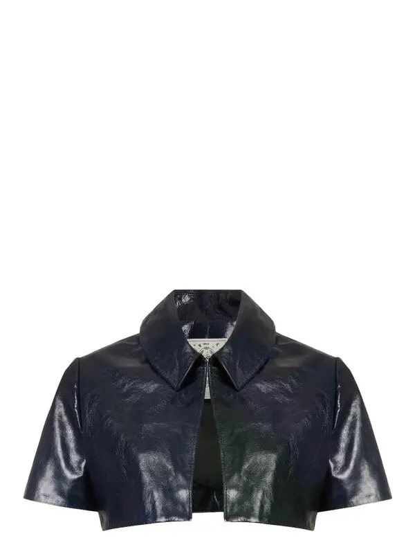 CONTESSA MILLS Circe Leather Jacket - Blue