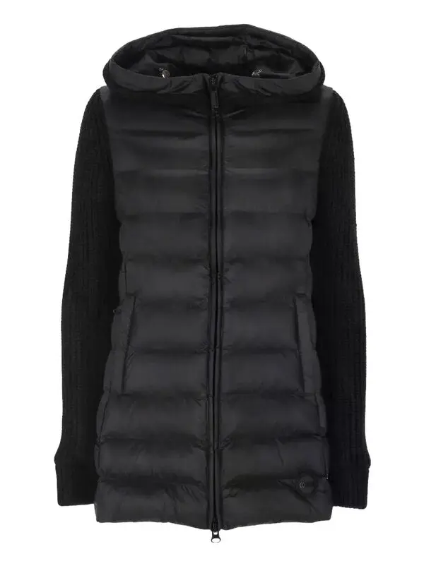 COLMAR Quilted Knit-sleeve Jacket - Black