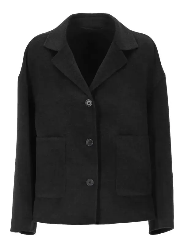 Marella Button-up Patch-pocket Jacket - Black