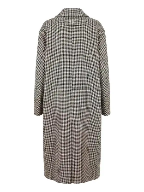 Ports 1961 Houndstooth-pattern Double-breasted Coat - Grey