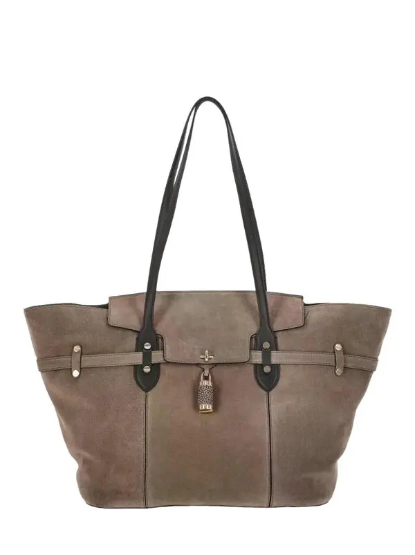 Borbonese Premiere Suede Shoulder Bag - Neutrals