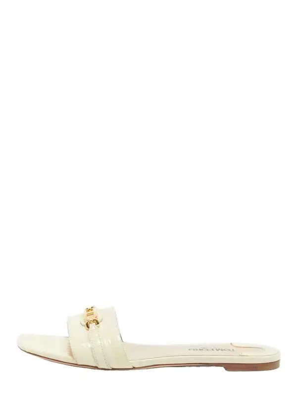 TOM FORD Chain-embellished Flat Sandals - Neutrals