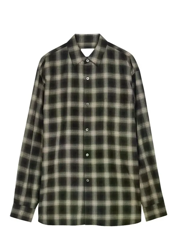 SSSTEIN Check-pattern Shirt - Black
