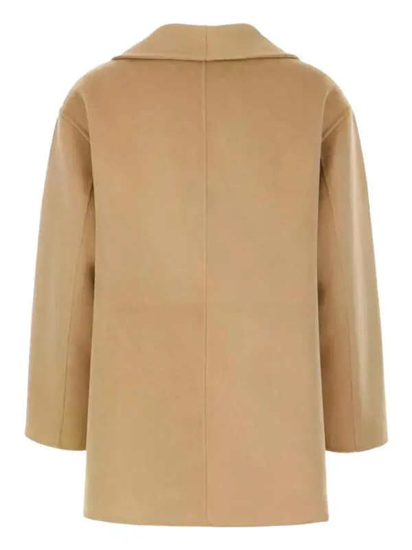 THE DYNAMIS STUDIO Double-breasted Shawl-lapel Coat - Neutrals