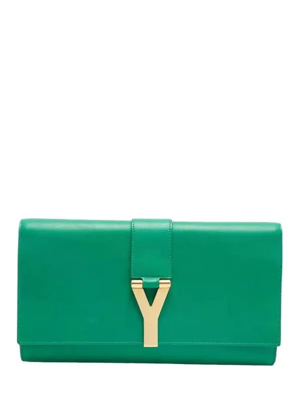 Saint Laurent Ligne Y Clutch Bag - Green