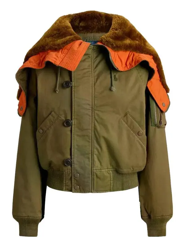 Polo Ralph Lauren Faux-fur Collar Flight Jacket - Green