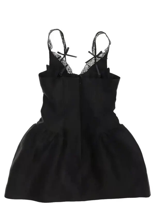 SHUSHU/TONG Bow-detail Mini Dress - Black