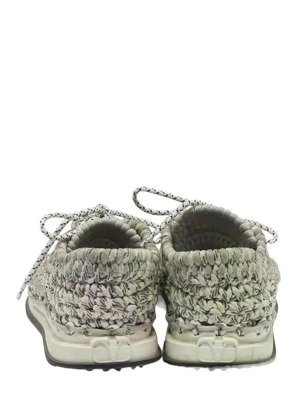 Valentino Garavani Woven Rope Lace-up Sneakers - Grey
