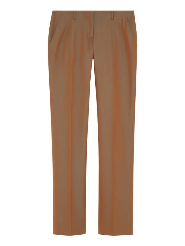 Alexander McQueen Iridescent Bumster Trousers - Brown