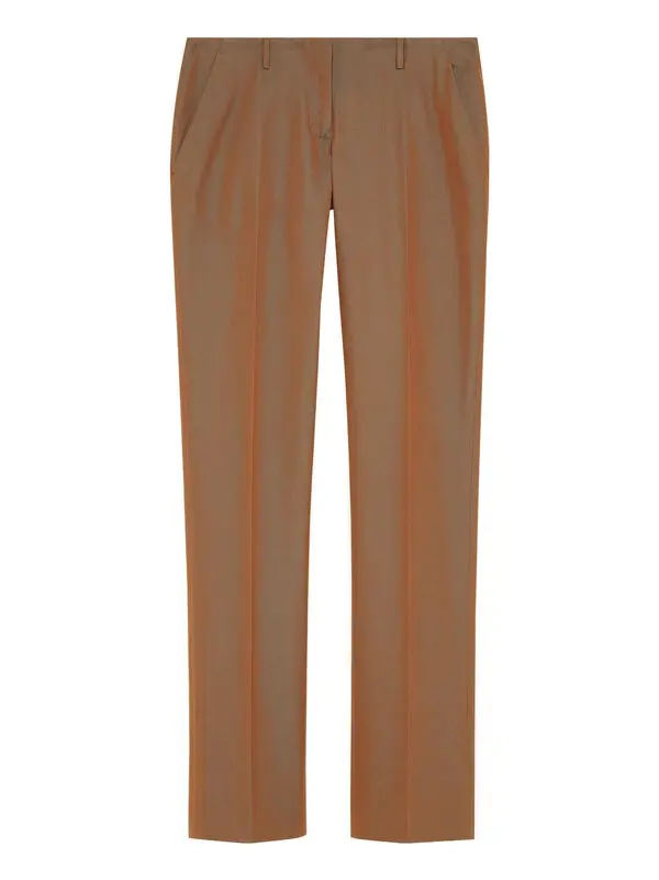 Alexander McQueen Iridescent Bumster Trousers - Brown