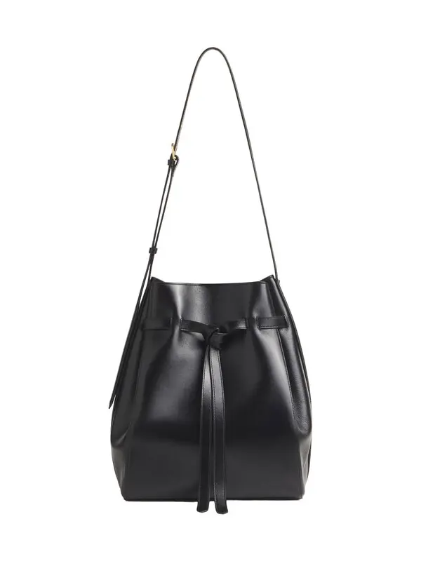 REFORMATION Beatrice Bucket Tote Leather - Black