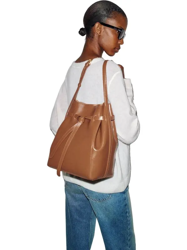 REFORMATION Beatrice Bucket Tote - Brown