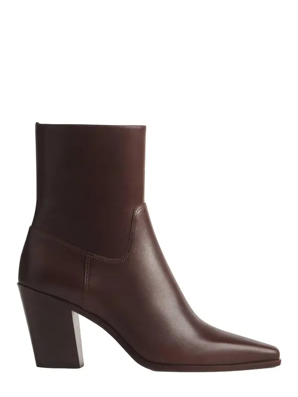 REFORMATION Dominique High Ankle Boot - Brown