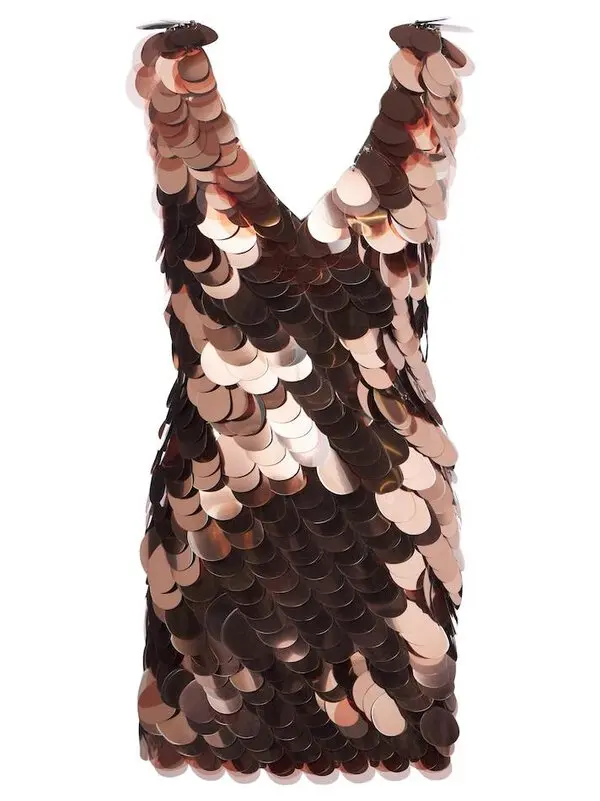 Rabanne Sequined Minidress - Pink