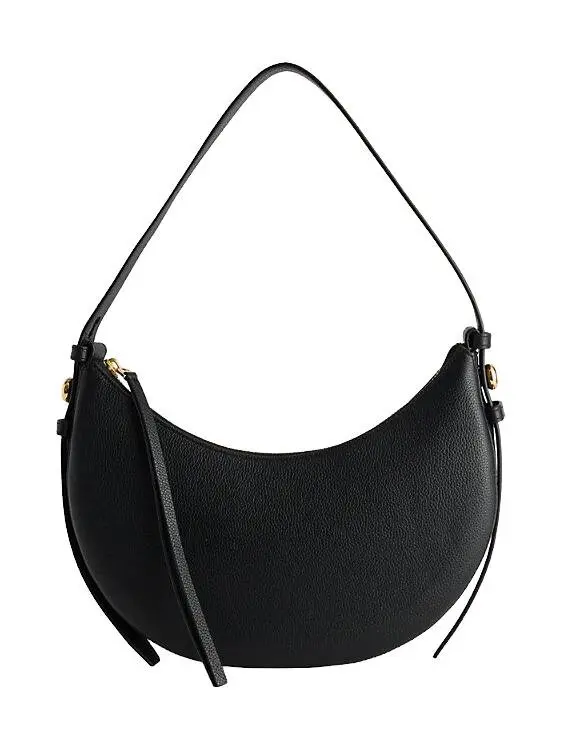 Tory Burch Romy Half Moon Suede Shoulder Bag - Black