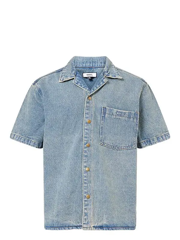 1886 Hawaii Short-sleeve Denim Shirt - Blue