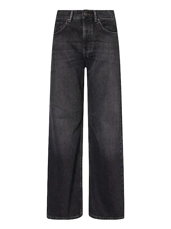 Acne Studios Regular-fit Wide-leg Denim Jeans - Black