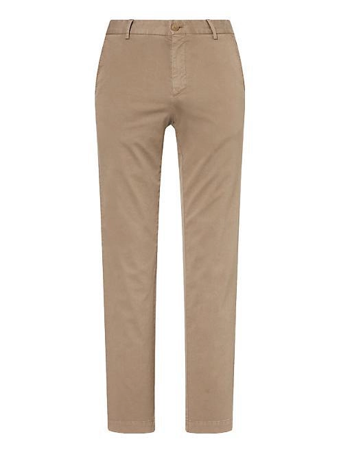 Sunspel Slim-fit Flat-front Stretch-cotton Chino Trousers - Light Stone