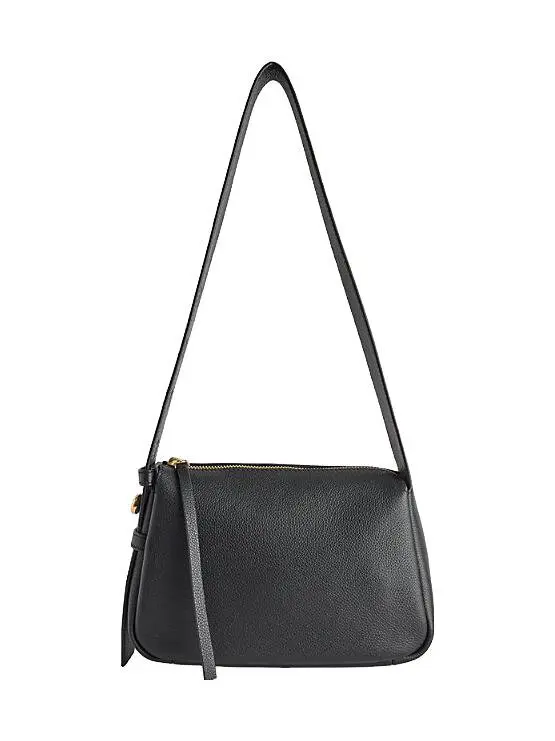 Tory Burch Romy Small Suede Shoulder Bag - Black