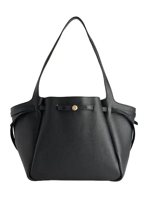 Tory Burch Leather Tote Bag - Black