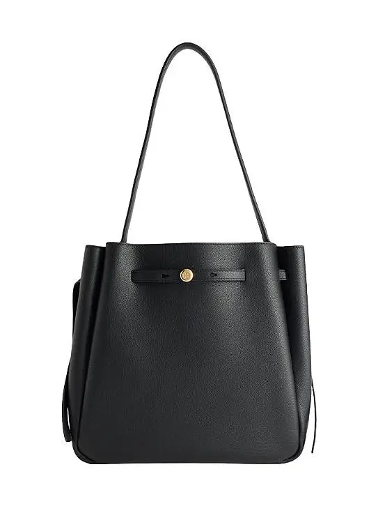 Tory Burch Leather Bucket Bag - Black
