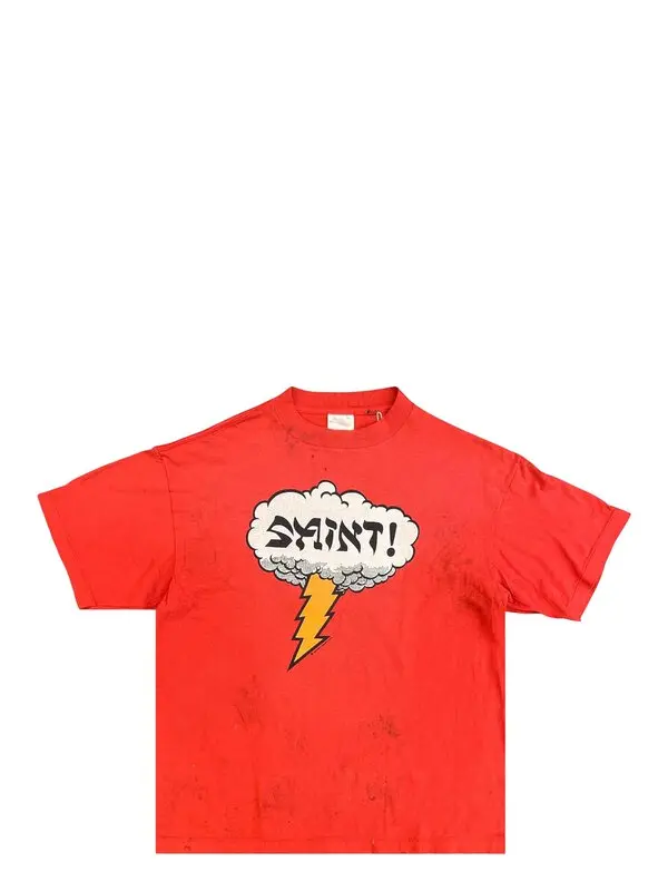 SAINT MICHAEL Saint! Graphic T-shirt - Red