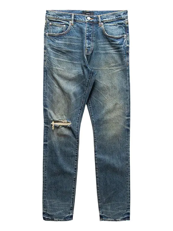 PURPLE BRAND P005 Stratos Vintage Knee Slit Jean - Blue