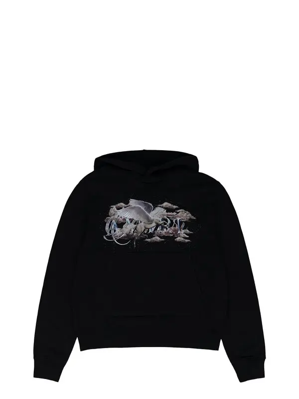 Amiri Pegasus Script Hoodie - Black