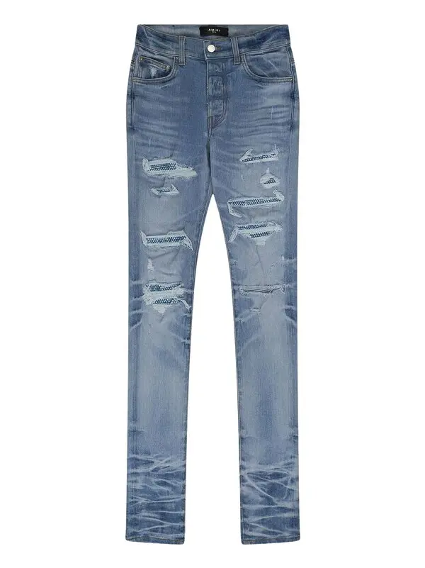 Amiri Crystal Thrasher Jeans - Blue
