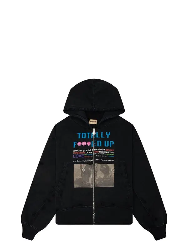 Astrum Tfu Zip Hoodie 'vintage - Black