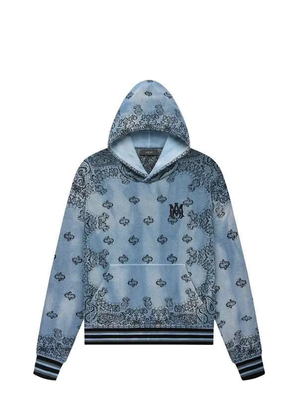 Amiri Bandana Basketball Hoodie - Blue