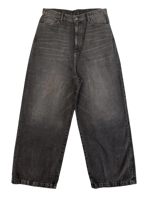 SECND SLF Extended Rise Pipe Denim - Black