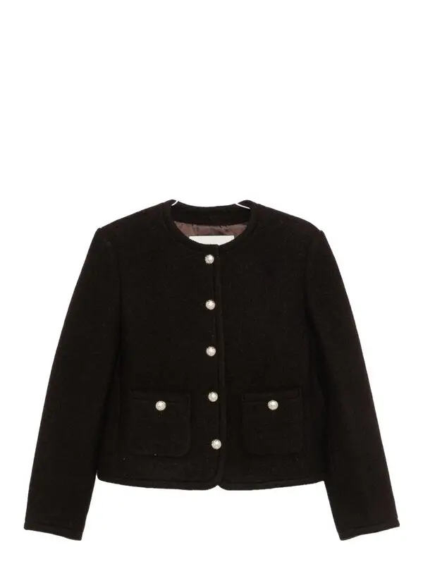 DUNST Wool Tweed Jacket - Brown