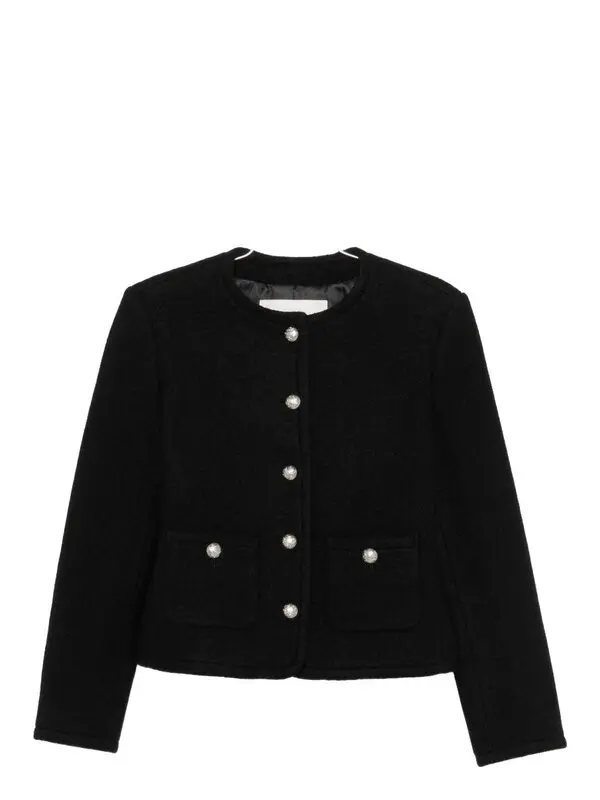 DUNST Wool Tweed Jacket - Black