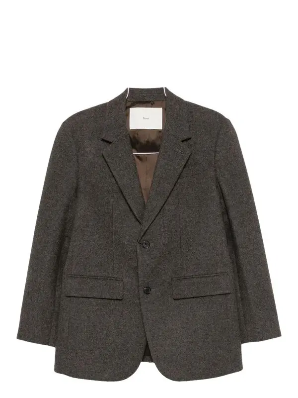 DUNST Wool Single-breasted Blazer Jacket - Grey