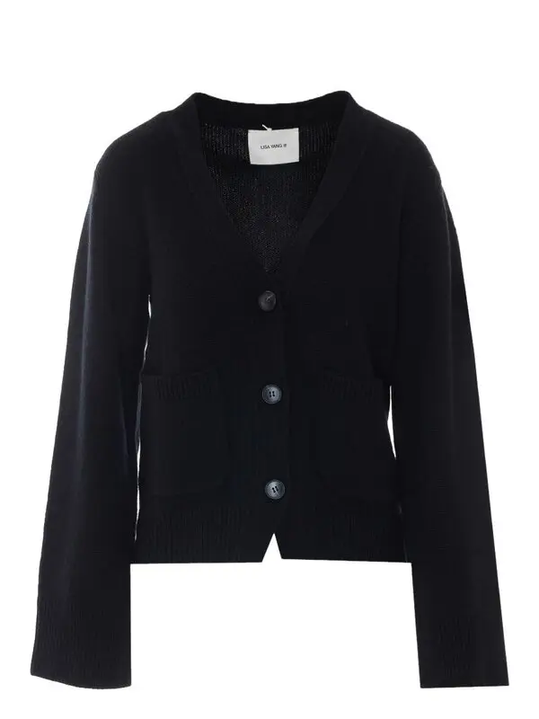 LISA YANG Danni Cashmere Cardigan - Black