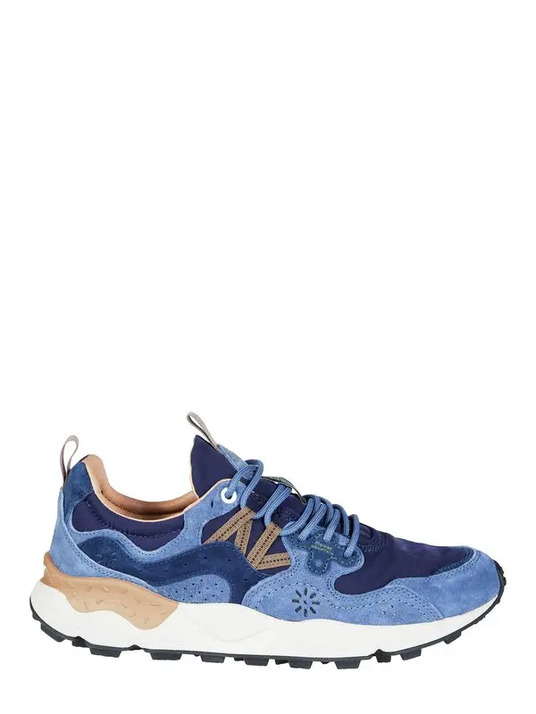 FLOWER MOUNTAIN Yamano 3 Suede & Nylon Sneakers - Blu