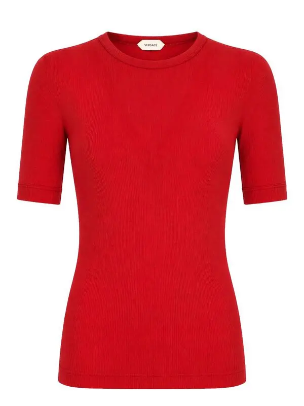 Versace Elegant Virgin Wool T-shirt - Red