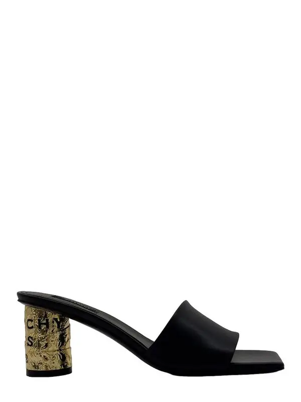 Givenchy 65mm Calf Leather Heeled Sandals - Black