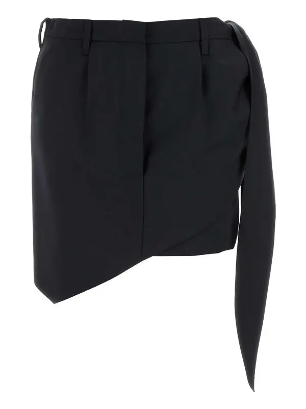 Prada Mohair Blend Mini Skirt - Blue