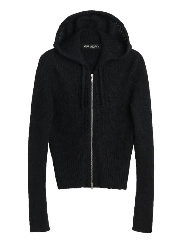 Our Legacy Regular Fit Fuzzy Alpaca Sweatshirt - Black