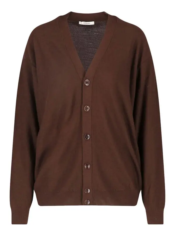 LEMAIRE V-neck Button-front Cardigan - Brown